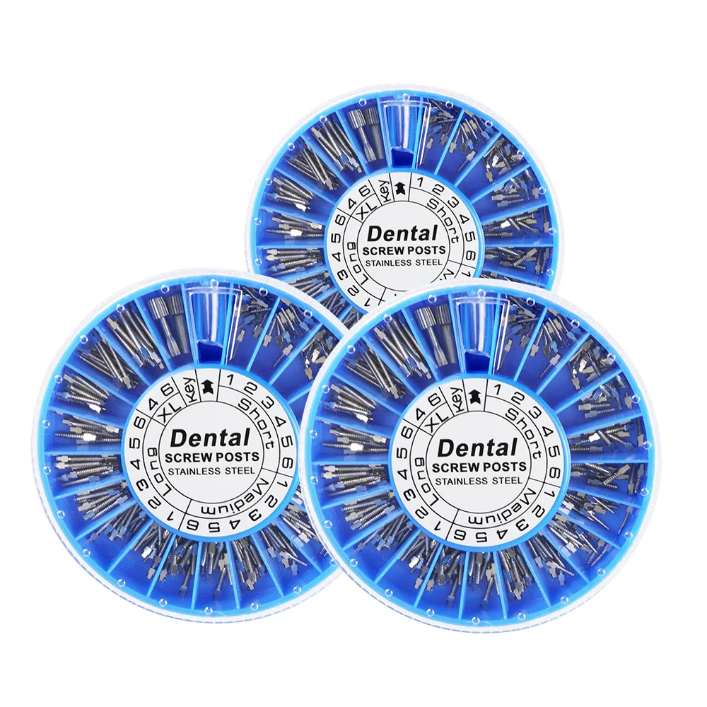 Metal Postes Dentales Stainless Titanium Golden Plated Dental Screw ...