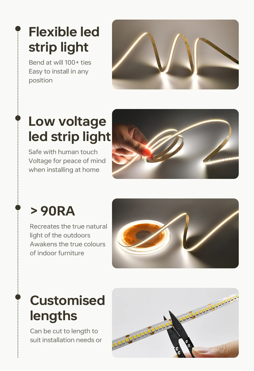 Super High Luminous 200LM/W DC24V 234LEDs/M FLex Led Light 24V 2700K ...