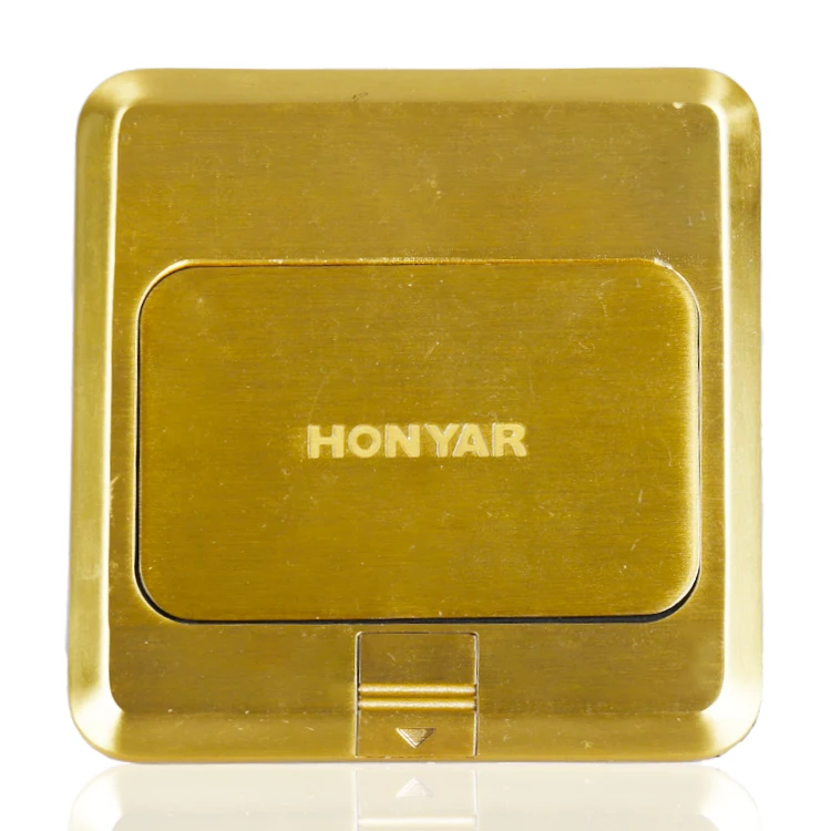Honyar Uk Standard Waterproof Electrical Pop-up Type Under Floor Copper Alloy Pop Up Floor ...