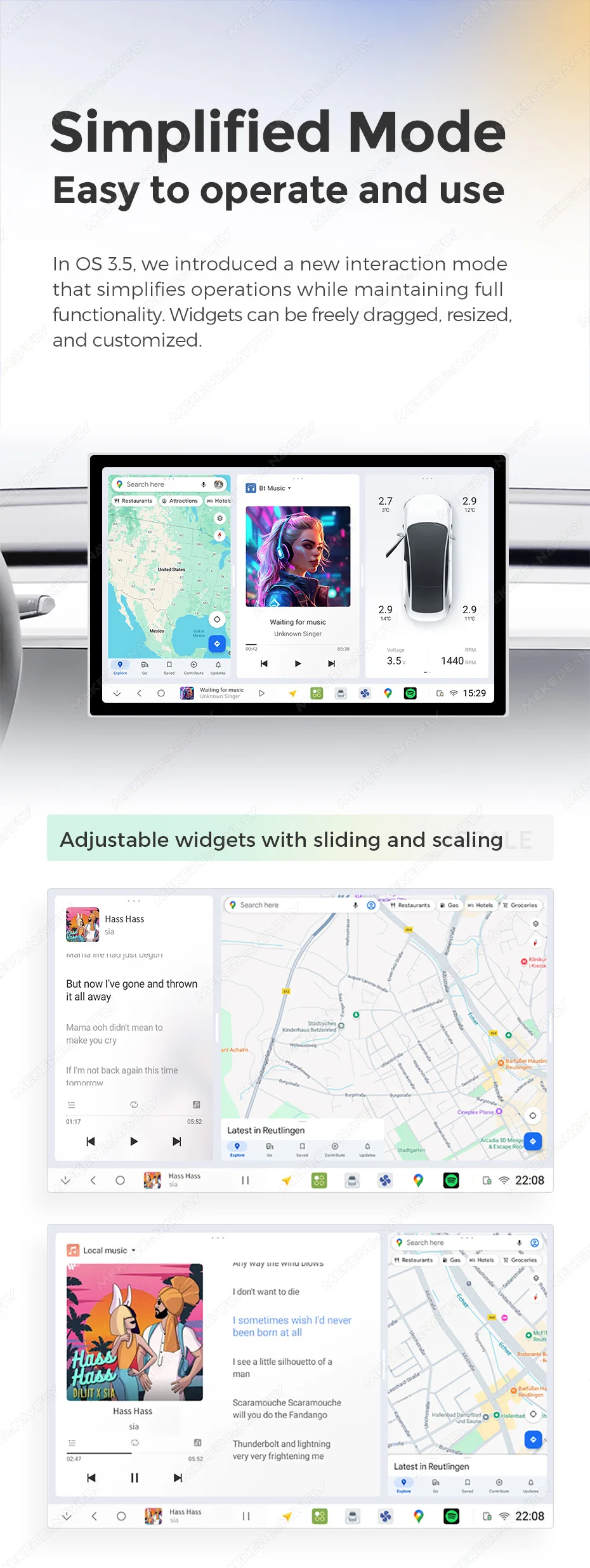 mekede Newest Dudu Os System Car Player Touch Screen 11.5 Inch Dudu ...