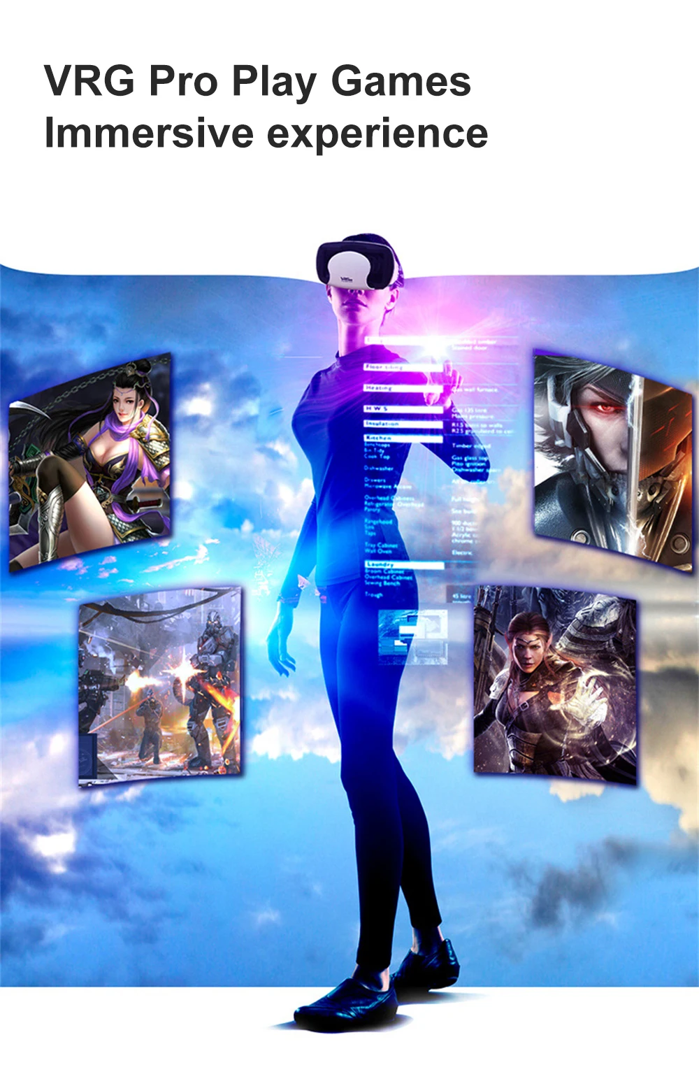 3d Vr Glasses Games Virtual Reality Full Screen Visual Wide-angle Vr ...