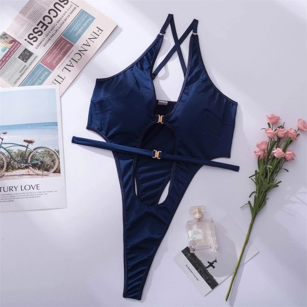 New Sexy Swimming Cloth Bodysuit 2pcs With Belt Sexy Underwear ...