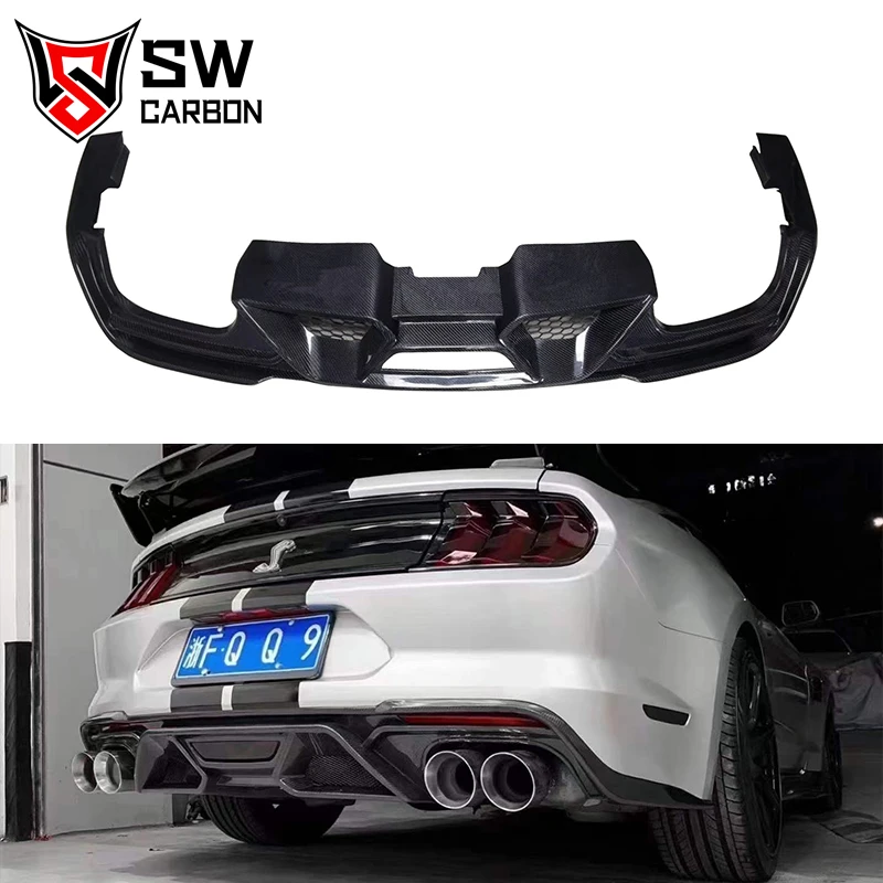 Mustang GT500 Style Carbon Fiber Rear Diffuser for Ford Mustang 2018 ...