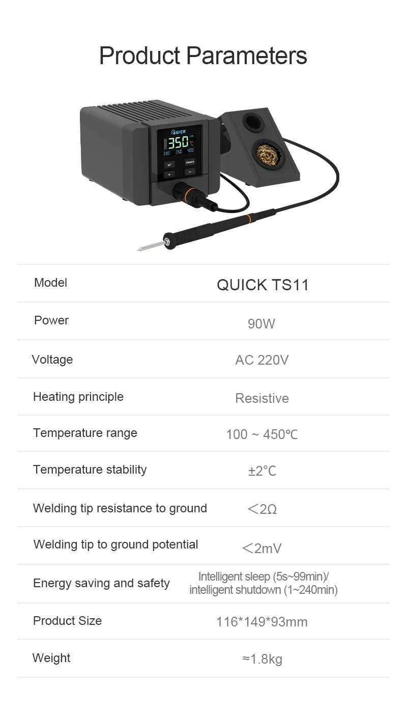 QUICK TS11 Smart Precision Soldering Station for Mobile Repair