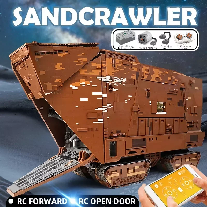 Mould King 21009 Technology Remote Controlled Sand Crawler Model 2.4g ...