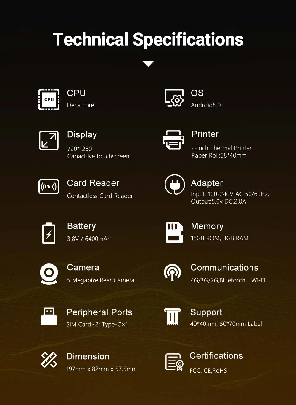 New Cheaper Pos Billing Machine Android Pos Terminal 8-core Nfc 4g ...