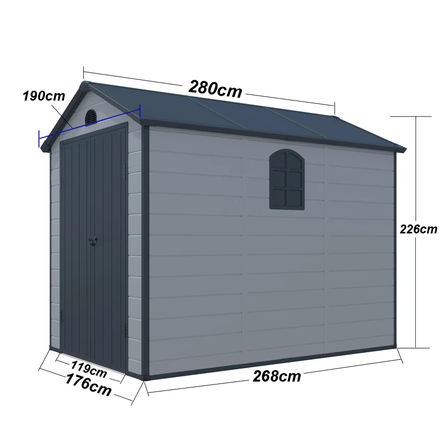 Sinolily 6x9 Resin Garden House - Durable Storage Solution