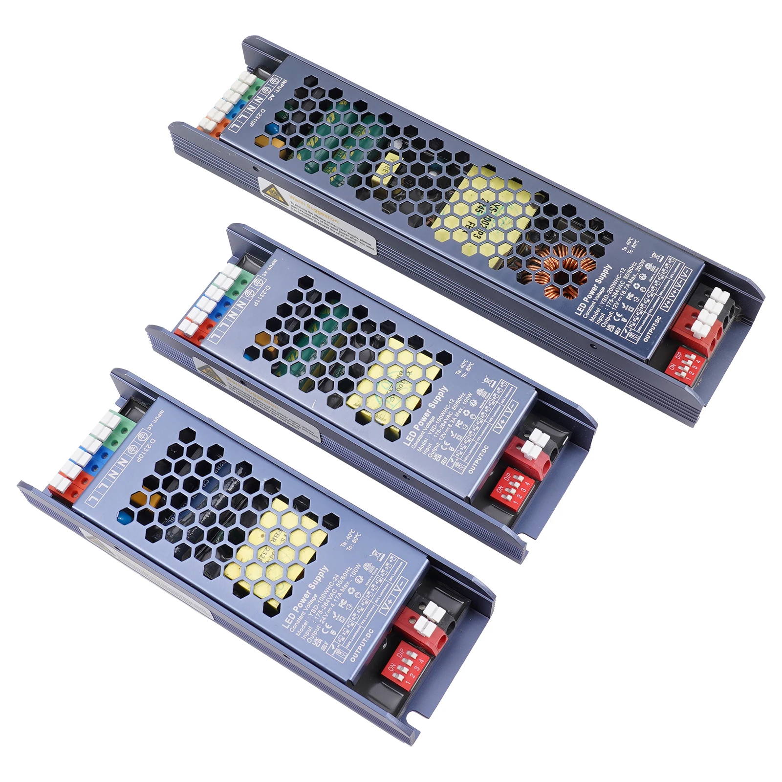 Custom Constant Voltage 175-264v 60w 100w 200w 300w Dc 12v 24v Impact ...