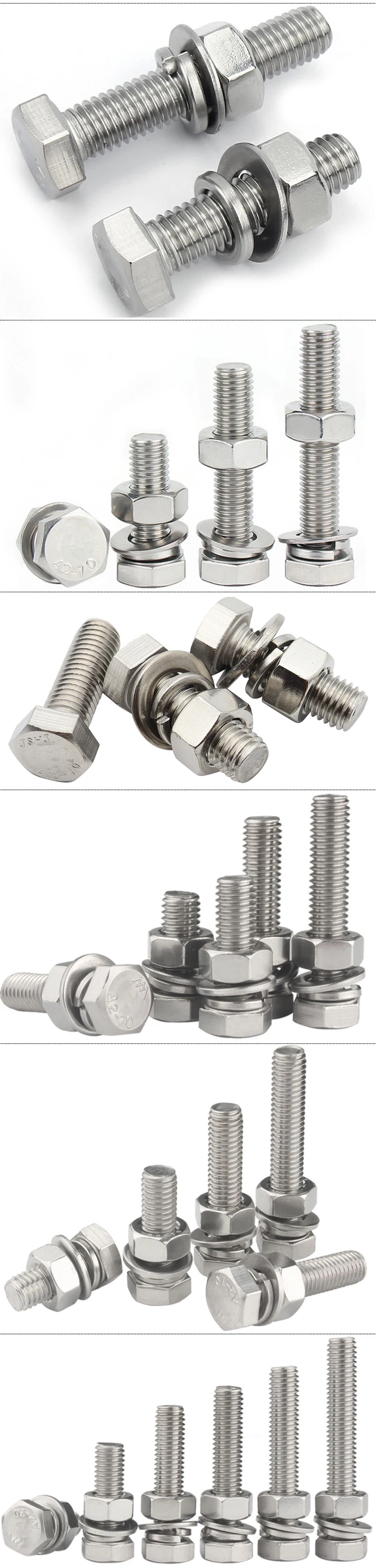 Stainless Steel Bolts, Nuts, and Washers Set - M3-M20