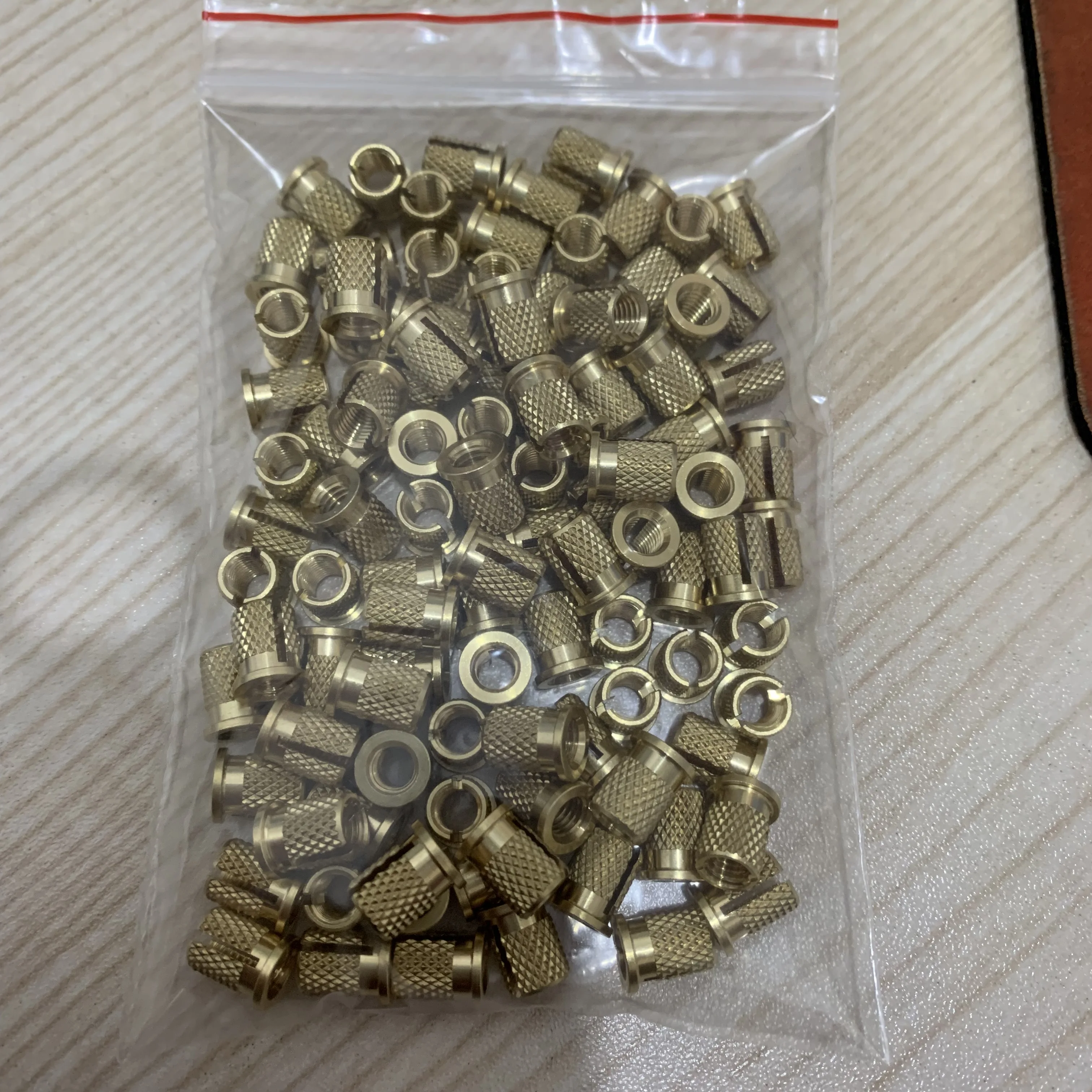 M4 M5 M6 Slotted Blind Insert Nut Copper Brass Bushing Threaded Inserts ...