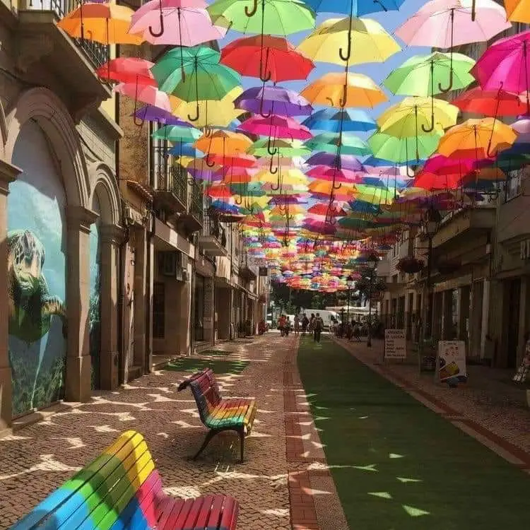 Customized Straight Patio Umbrellas with Lights for Outdoor Art & Decor ...