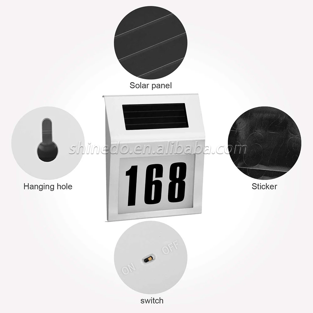 Waterproof Solar Stainless Steel Wall Mounted Door Plate Led Light ...