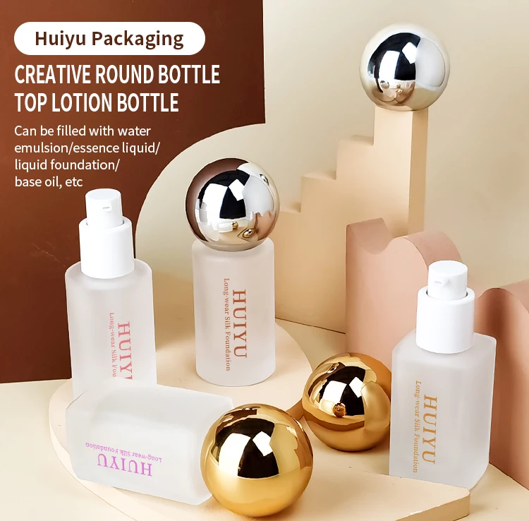 Luxury 30ml Square Clear Frosted Lotion Container Liquid Foundation ...