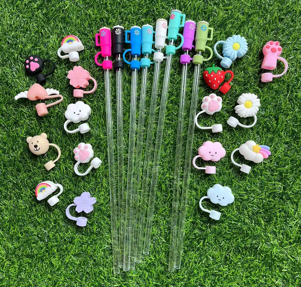 10mm Silicone Sport Ball Straw Topper Football Soccer Basketball Rugby ...