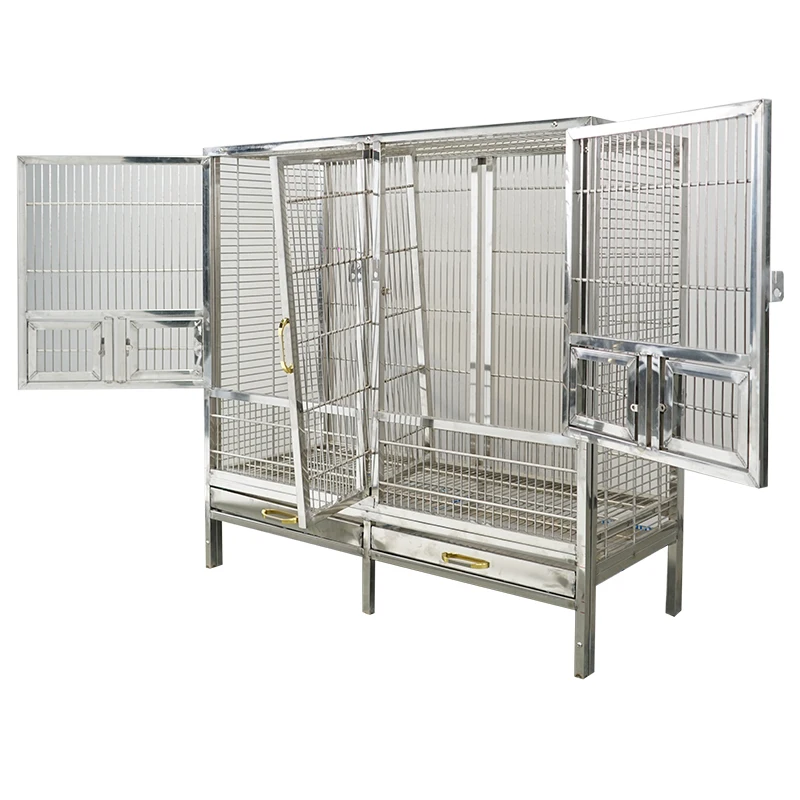 Large Parrot Cage Stainless Steel Strong Bird Breeding Flight Cage For ...