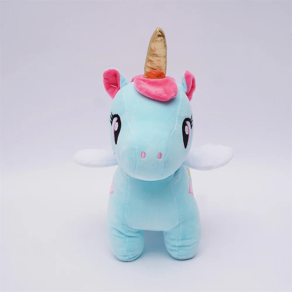 Plush Toy Cute rainbow unicorn Toy Angel wings unicorn Stuffed Animal ...