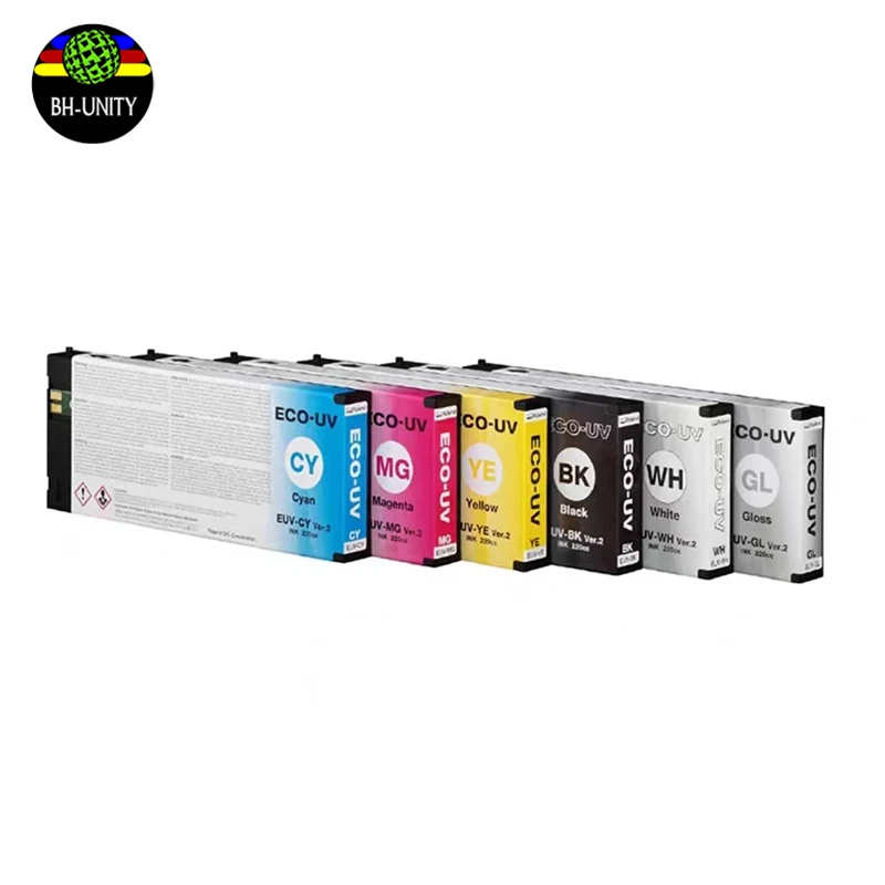 Eco-uv Inkjet Ink Cartridge 220ml for Lef-12/200/300 Printers