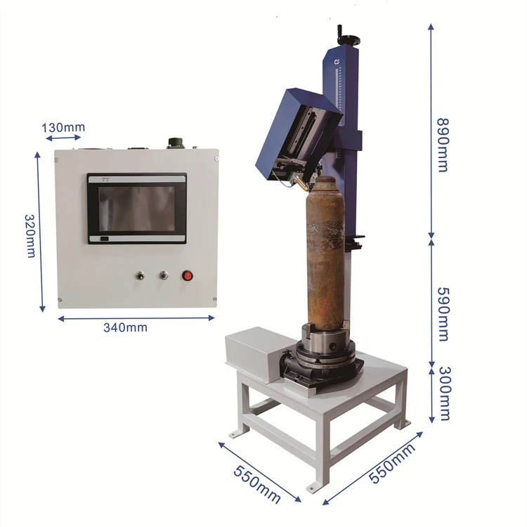 ZIXU Oxygen Gas Cylinder Pneumatic Dot Peen Marking Machine