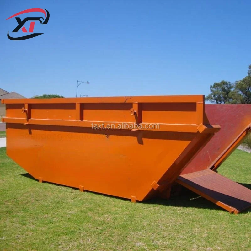 Front Lift Bin with Cover Skip Metal Equipment Container Waste Storage ...