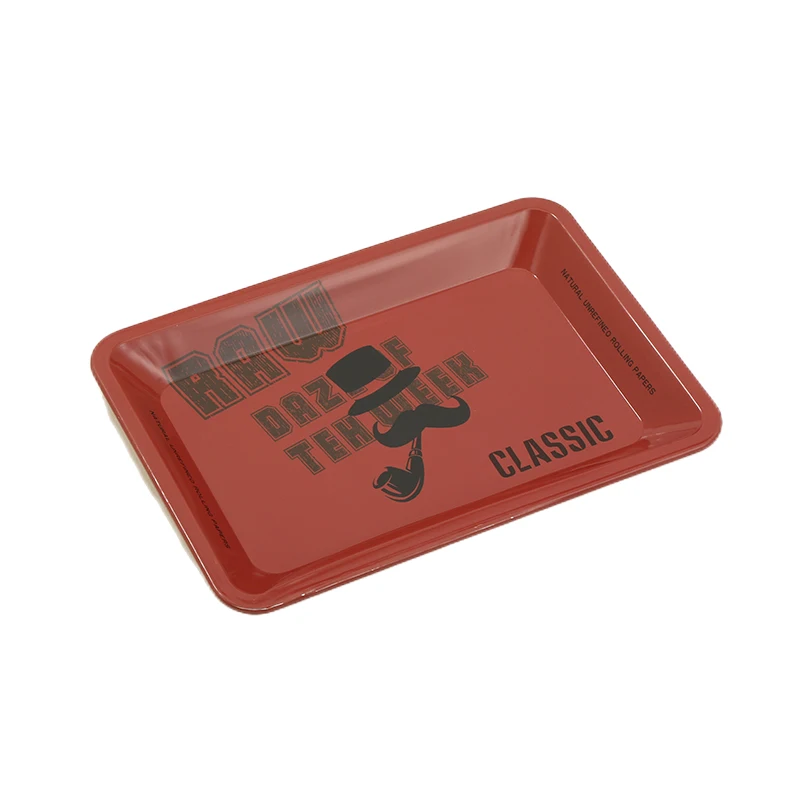 Portable Rolling Tray Metal Cigarette Container Tray Smoking Tobacco ...