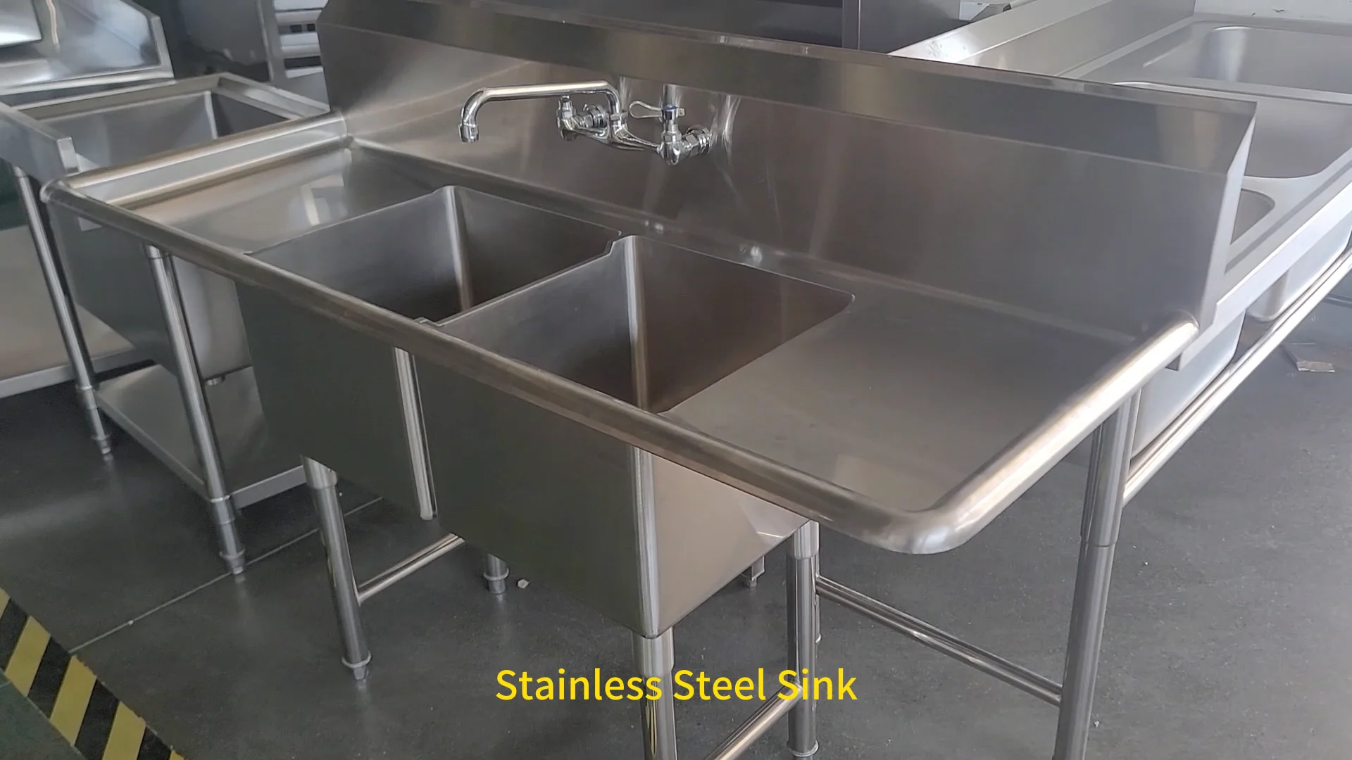 3 Compartment Commercial Sink Triple Bowl Sink High Quality 3 Bowl ...