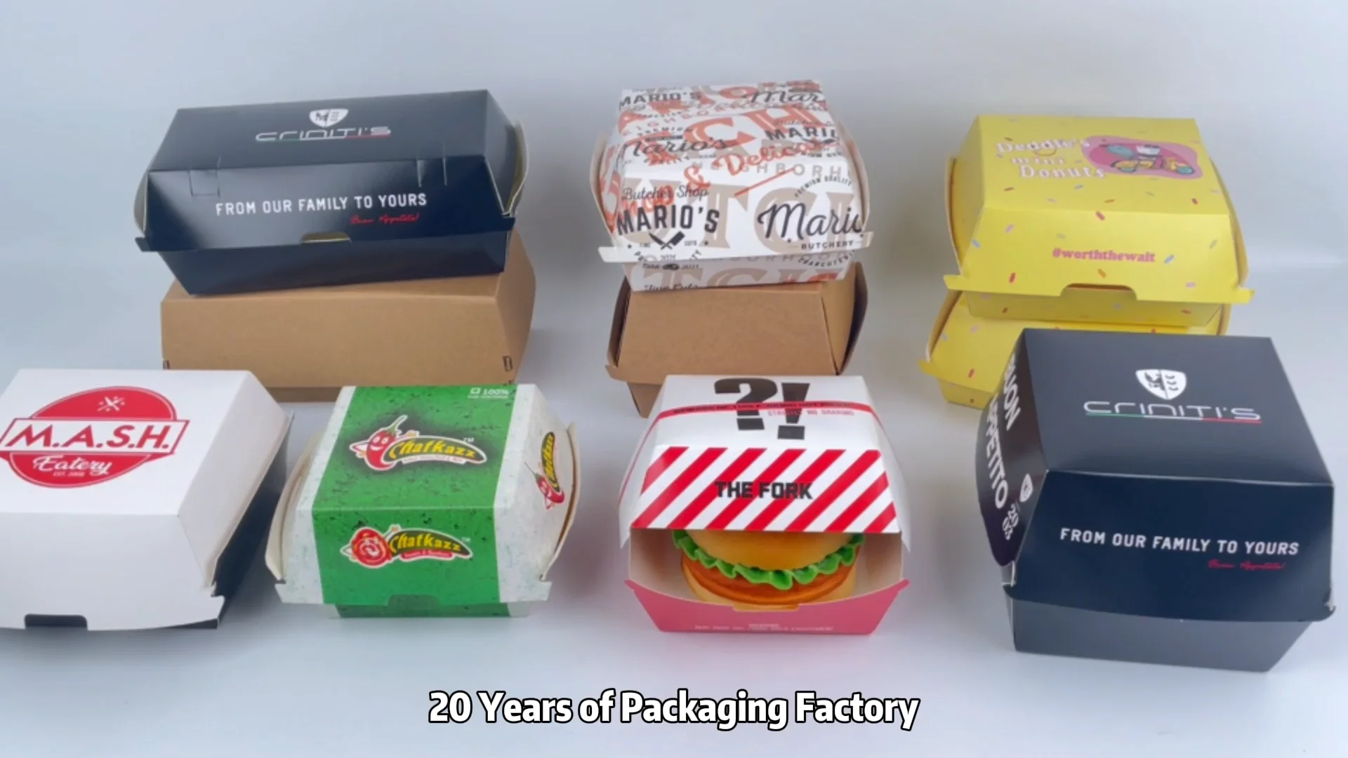 Disposable Mini Burger Box Custom Kraft Box Packaging Wholesale ...