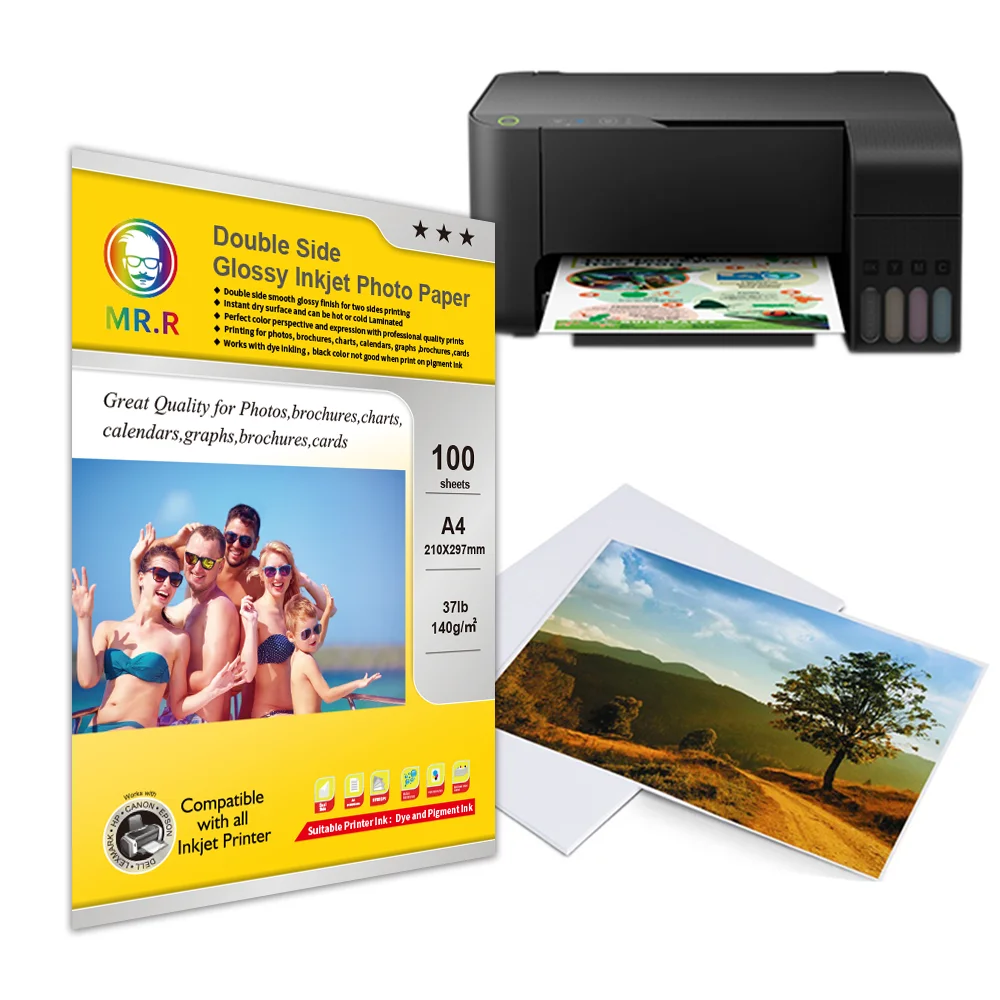 Mr.r High Glossy Cast Coated Inkjet Printing Photo Paper Waterproof ...