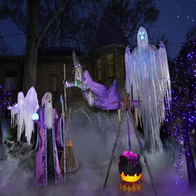 Indoor Outdoor Animatronics Decorations Electric Play Music Scary ...