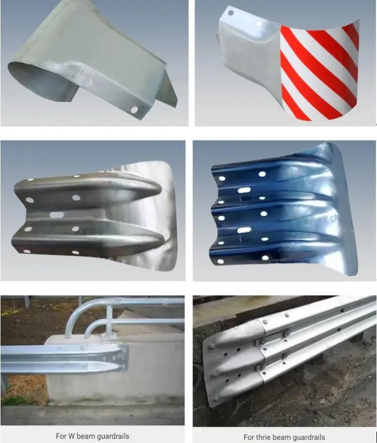 Customized Color W-beam Thrie Beam Guardrail Powder Coated Flared ...