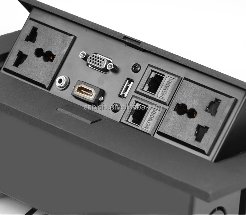 Table Power Multimedia Connectivity Box for Conference Study Room with ...