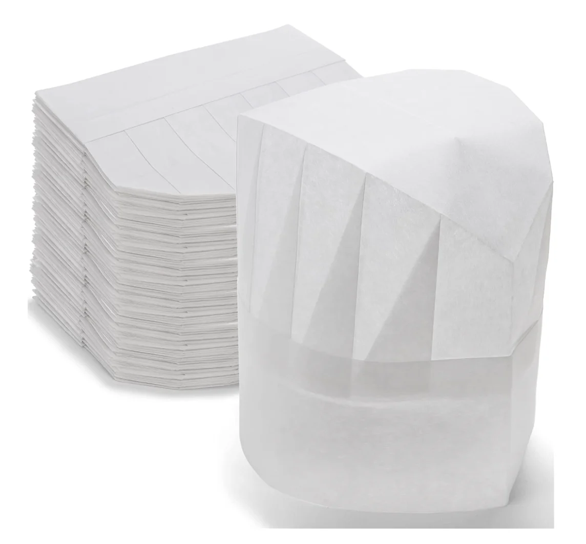 Classic Non Woven Chef Hat White Cooking Kitchen Hats 7'' 9'' 12'' Inch ...