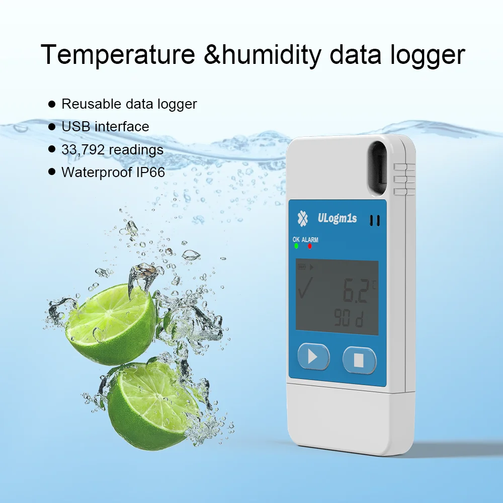 Usb Multi-use Pdf Data Logger Temperature And Humidity Datalogger For Fruit Vegetables Cold ...
