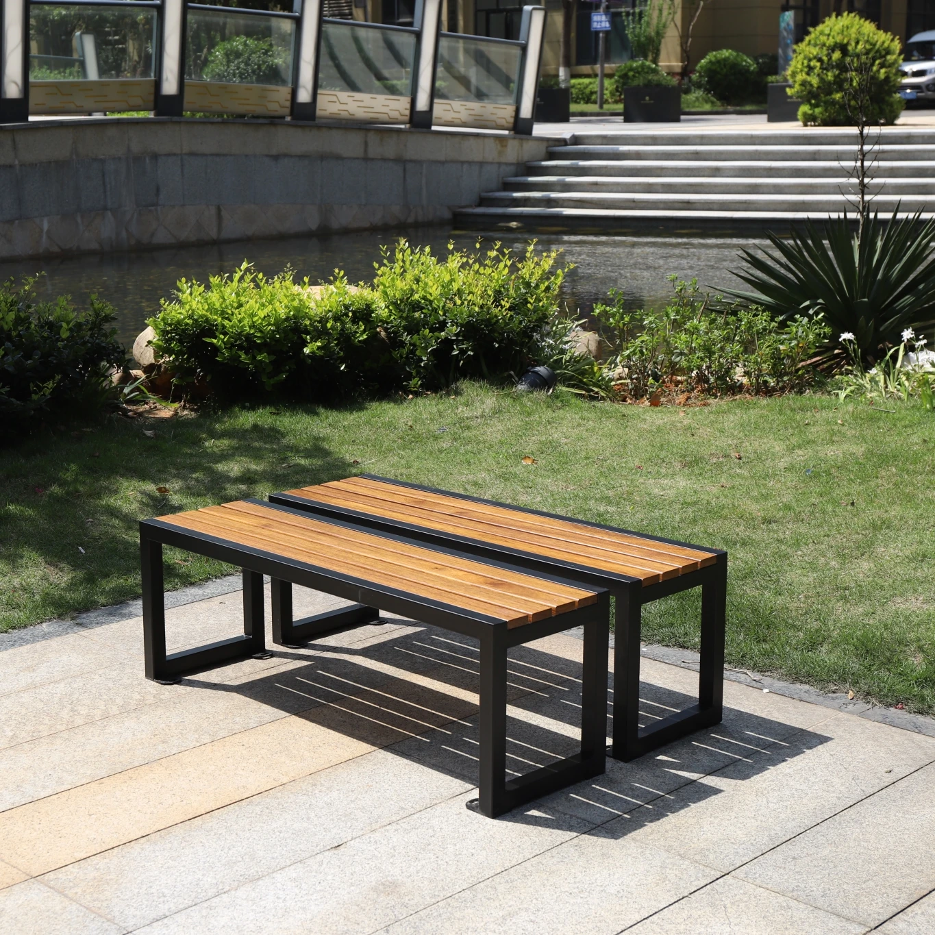 Modern Park Seating Wooden Sitting Benches Cheap Chair Outdoor Teak ...