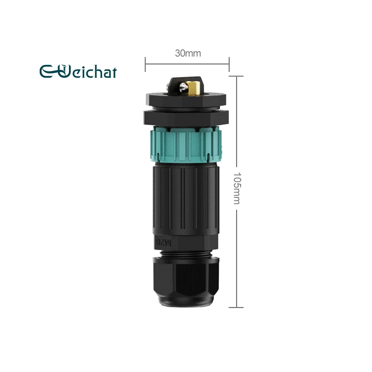 Led Male Female Plug Connector Waterproof 6 Pin Panel Mount Connector ...