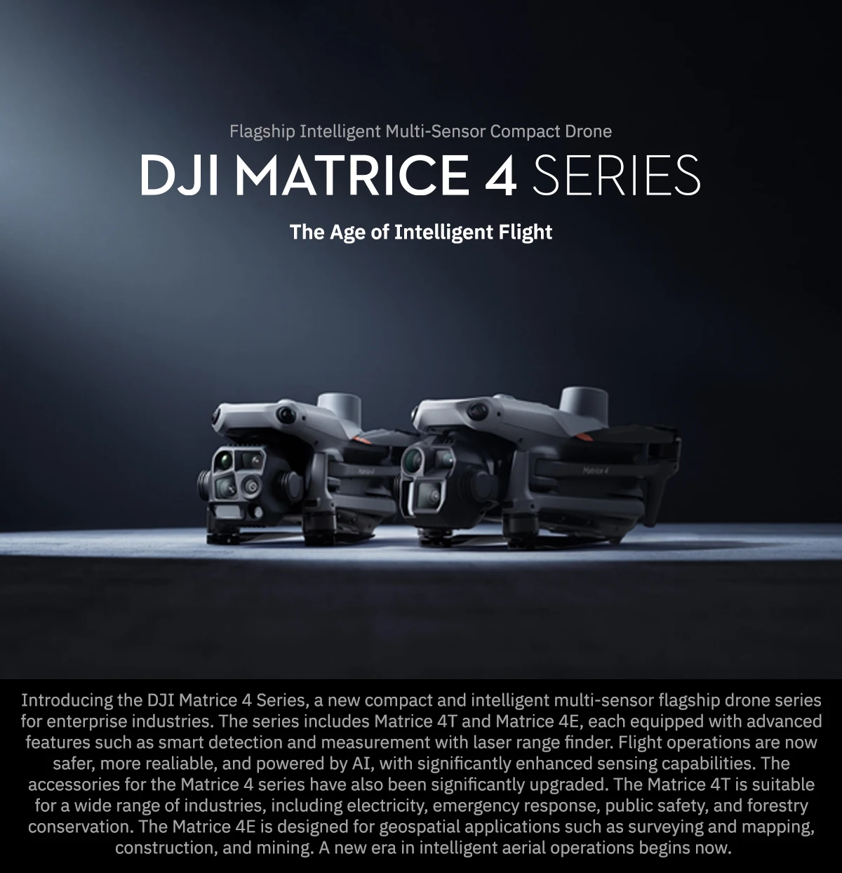 DJI Matrice 4T - Advanced Drone Platform for 25km Transmission