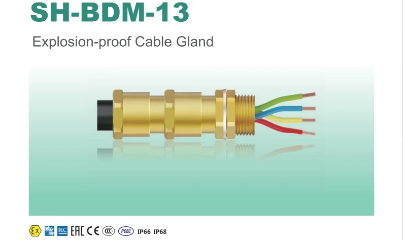 Explosion-proof Cable Gland Double Seals Unarmored M Thread Atex Iec ...