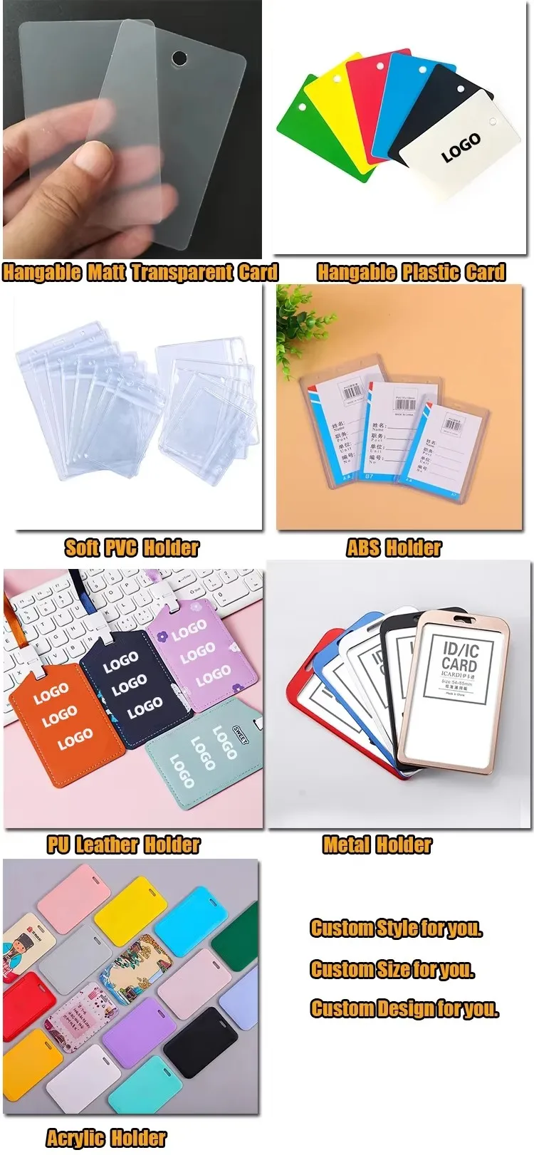Custom Key Lanyard Id Card Badge Holder Wholesale Safety Promotional ...
