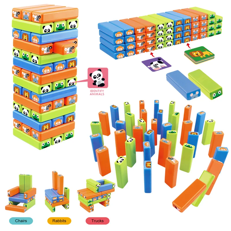 New Arrival Colorful Stacking Block Tumbling Tower Blocks Game For Kids ...