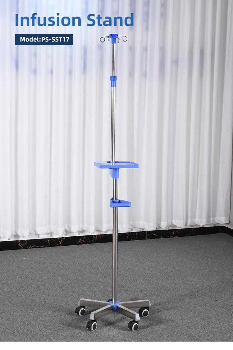 Cost-effective Movable Infusion Stand IV Pole Drip Stand for Clinic