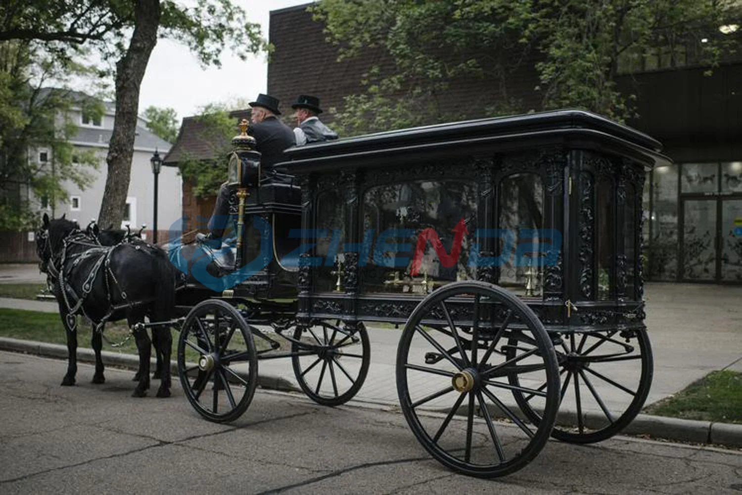 Zhenda Sells Pink Horse Carriage Funeral Carriage Funeral Car ...