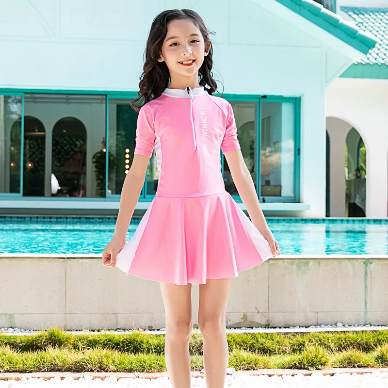 Quick Drying Breathable Girl Swimwear High Quality School Student One ...