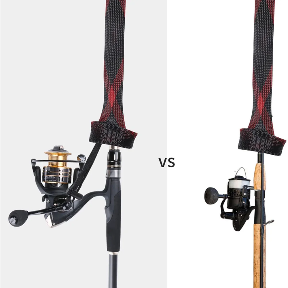 Customize Braided Mesh Fishing Rod Sleeves For Spinning Casting Rods ...