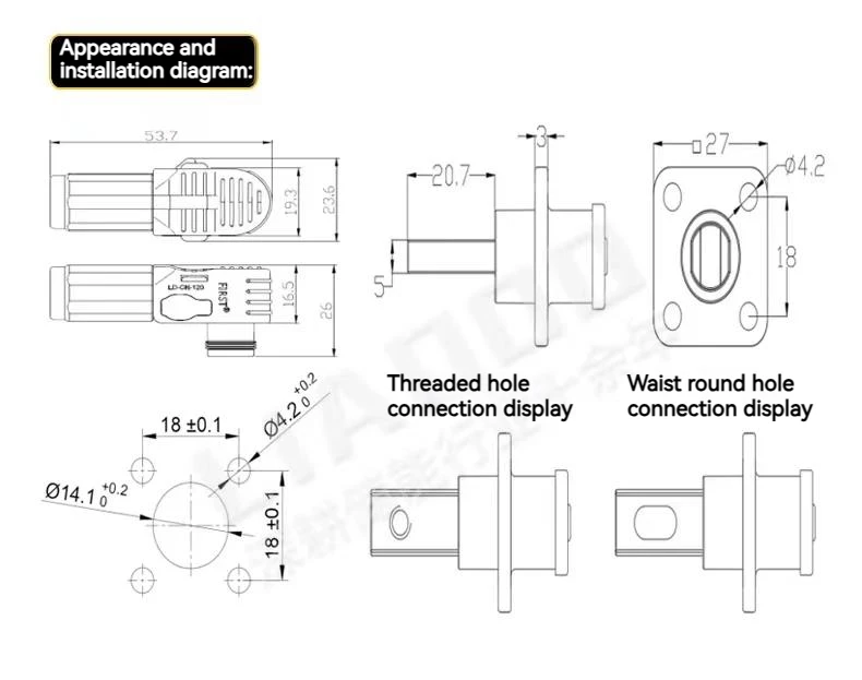 Energy Storage Connector High Current Power Hv Battery Terminal Pin ...