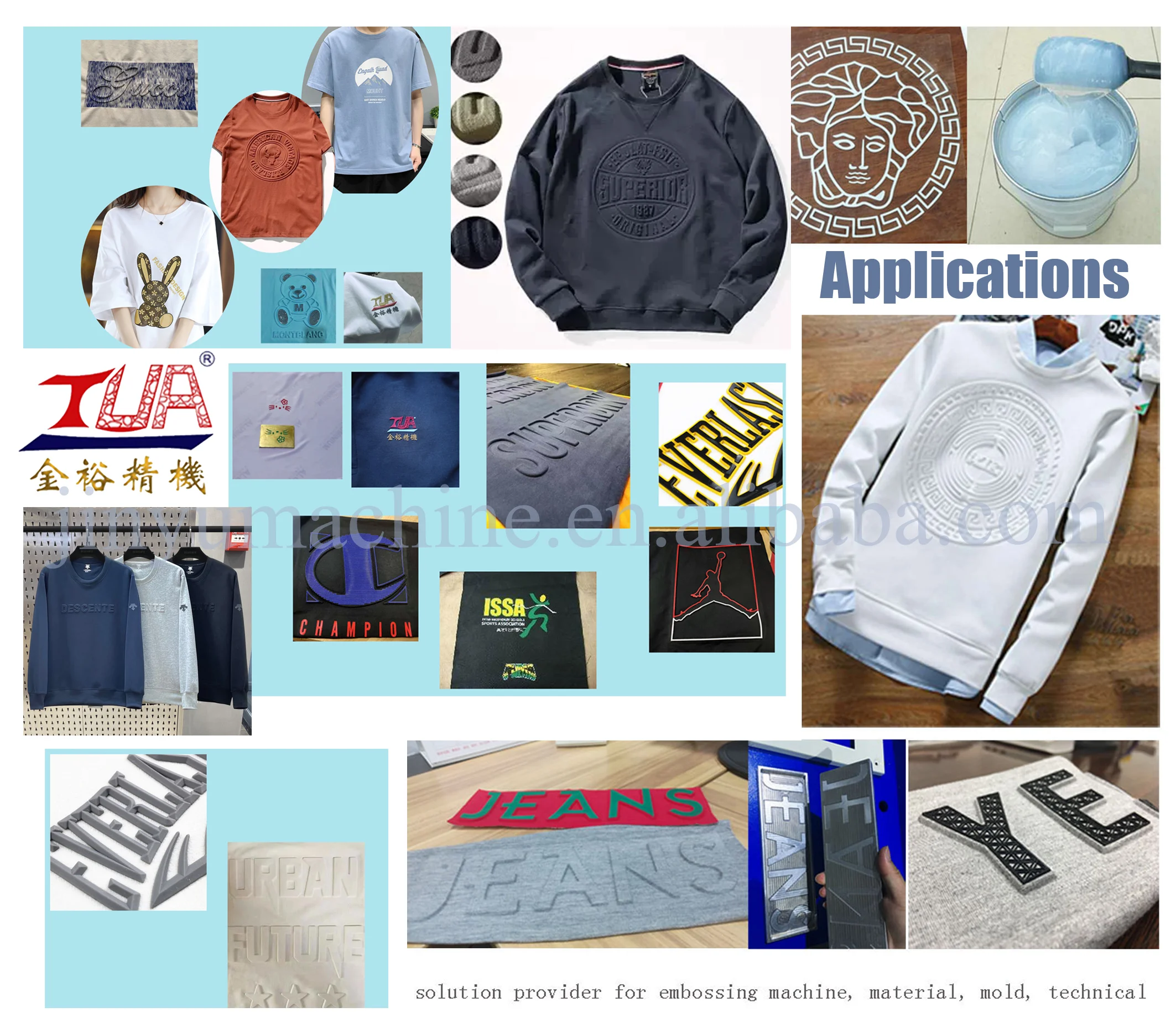 Automatic High Rank Silicone Label Heat Press T Shirt Embossing Machine ...