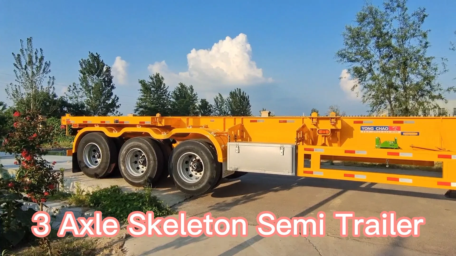 3 Axles 20/40ft Container Carrier Skeleton Semi-trailer Port-use Container Chassis Trailer For ...