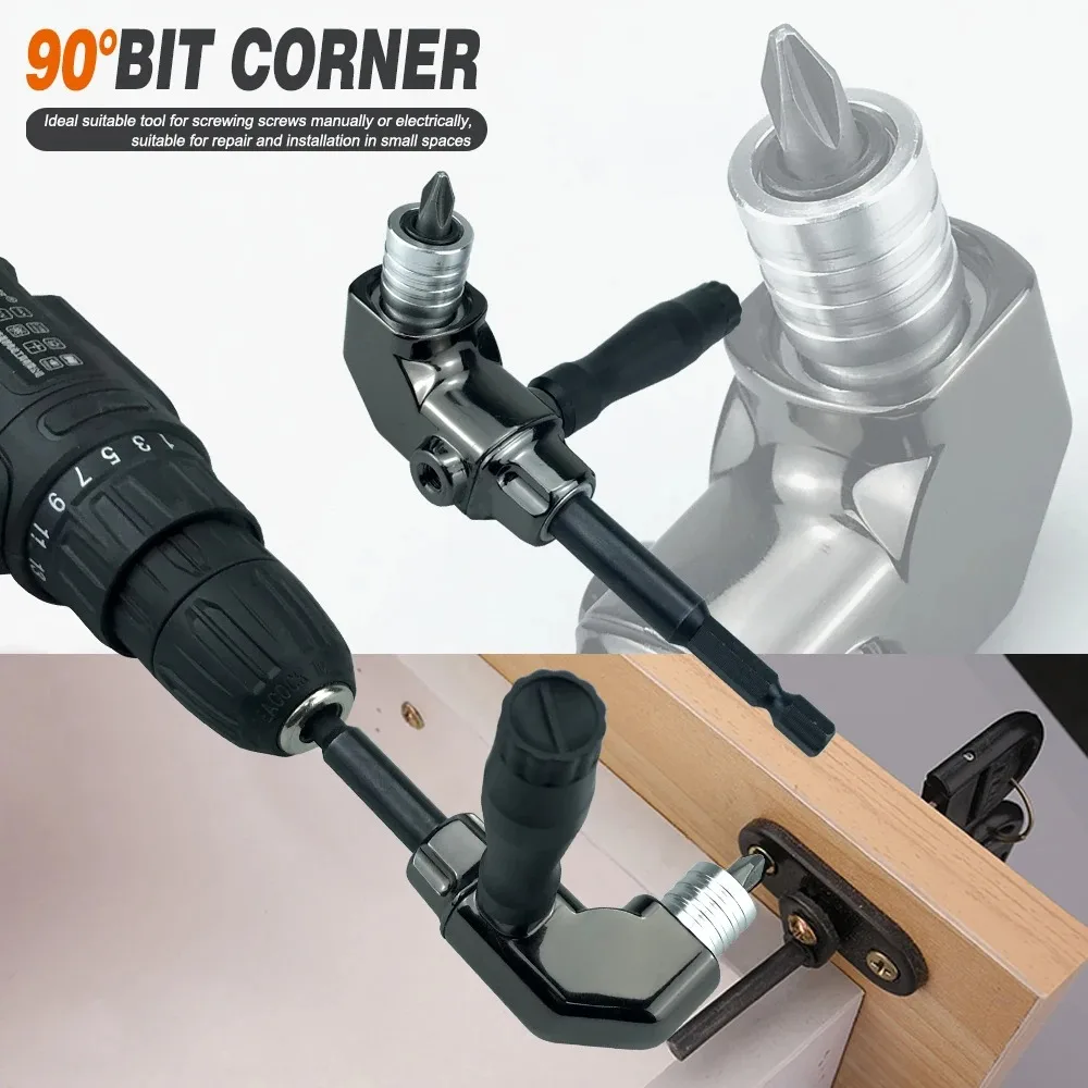 90 Degree Angle Corner Driver Extension Adapter for Bits