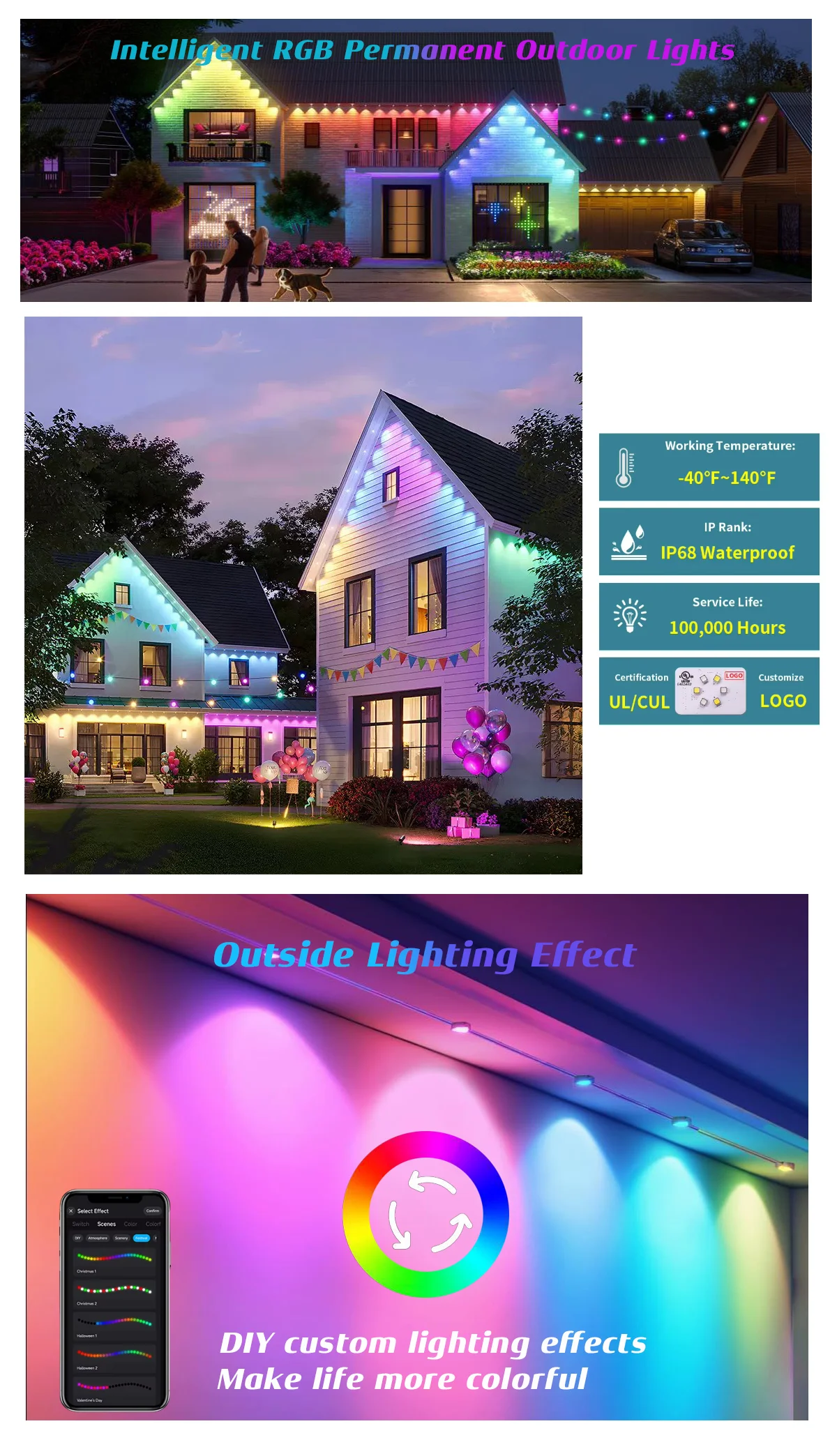 30mm Christmas Outdoor Programmable RGB LED Pixel Light DC24V Type High ...