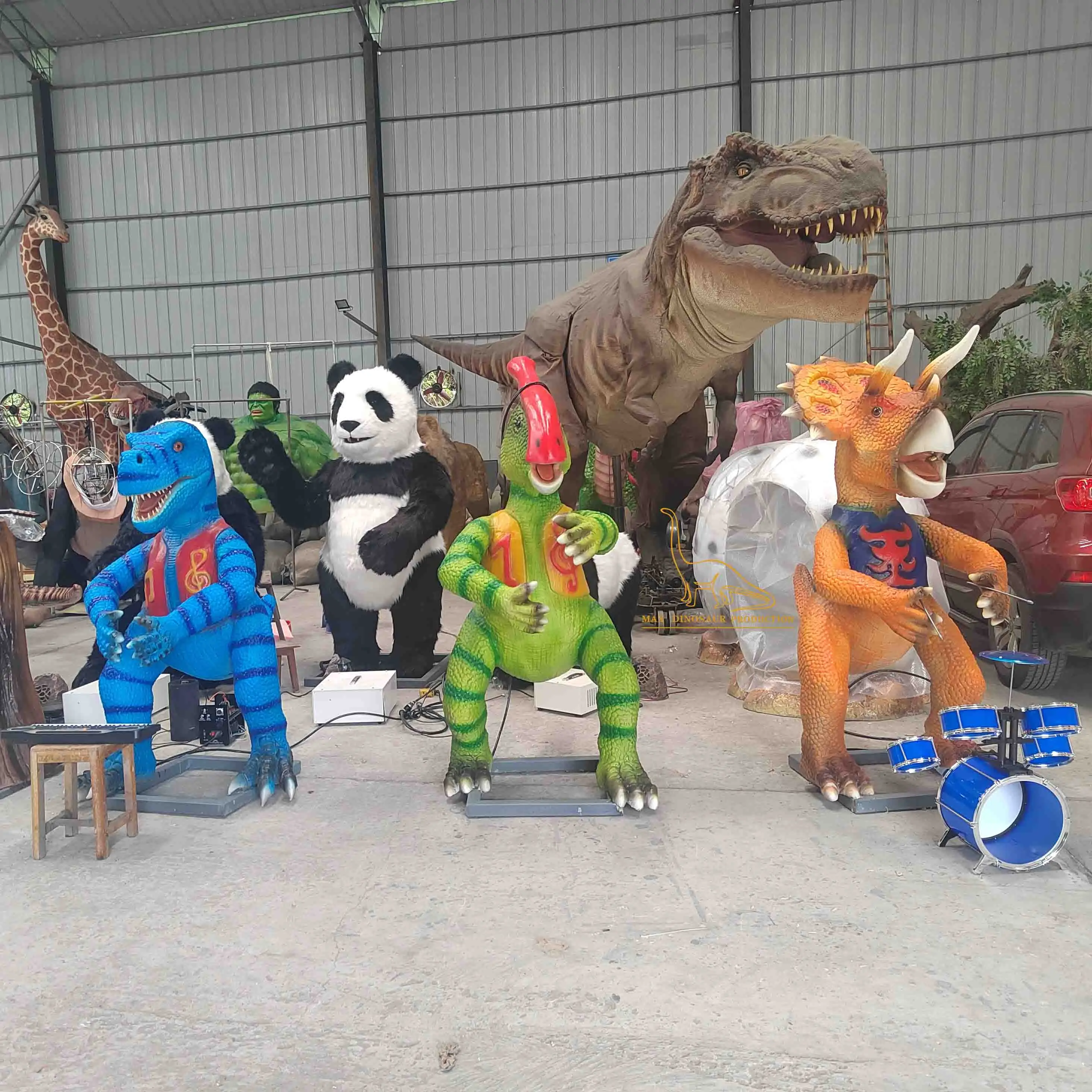 Dino Park Realistic Cartoon Dinosaur Model Animatronic Dinosaur Band For Sale - Buy Theme Park ...
