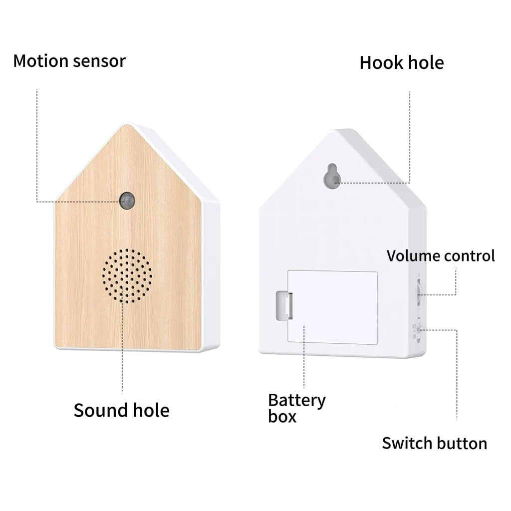 Customized Battery-powered Wooden Music Box & Bird Chirping Decor For ...