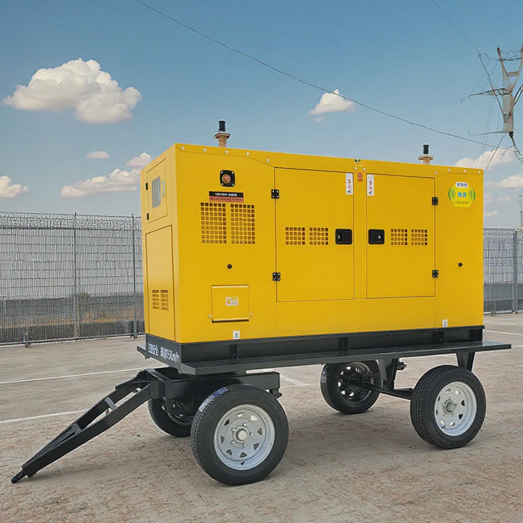 Cummins three-phase portable generator silent mobile trailer generator ...